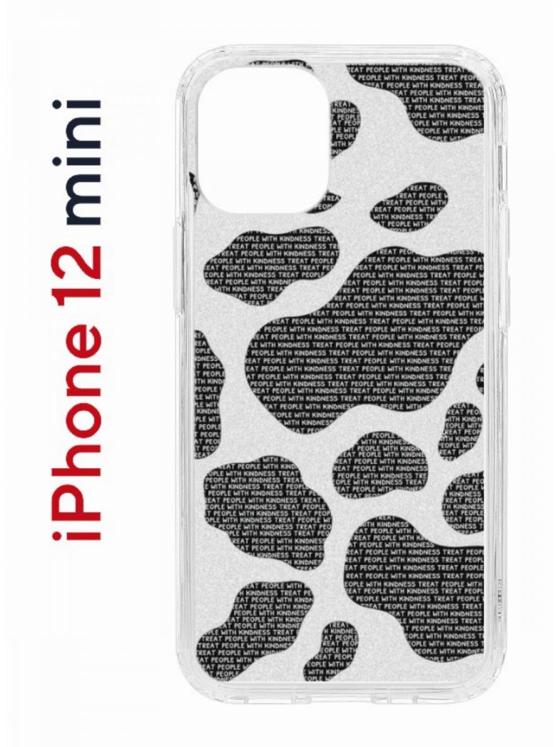 Чехол на iPhone 12 mini с принтом Kruche Print Доброта, бампер с защитой камеры