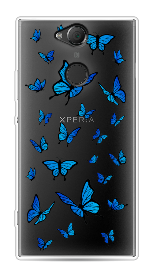 Чехол Awog  на Sony Xperia XA2 "Синие бабочки"