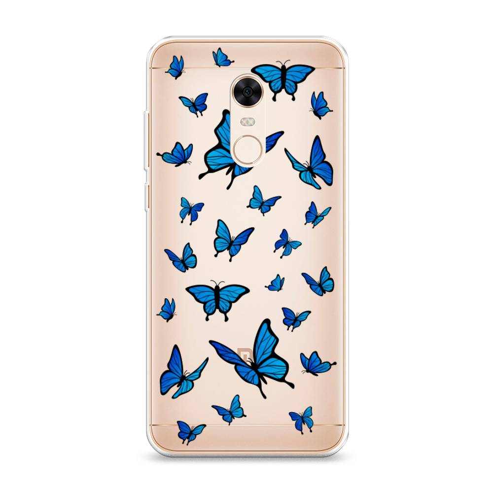Чехол Awog  на Xiaomi Redmi 5 Plus "Синие бабочки"