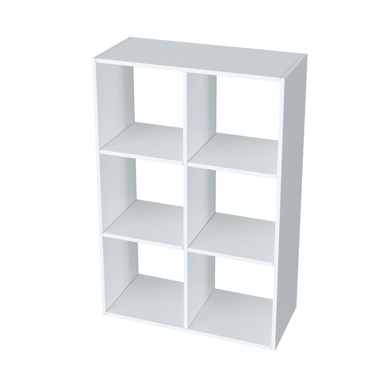 Стеллаж Cube 6 секций, 720x330x1074, белый