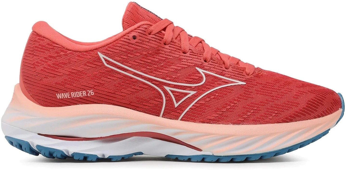 Кроссовки женские Mizuno Wave Rider 26 (W) красные 4.5 UK