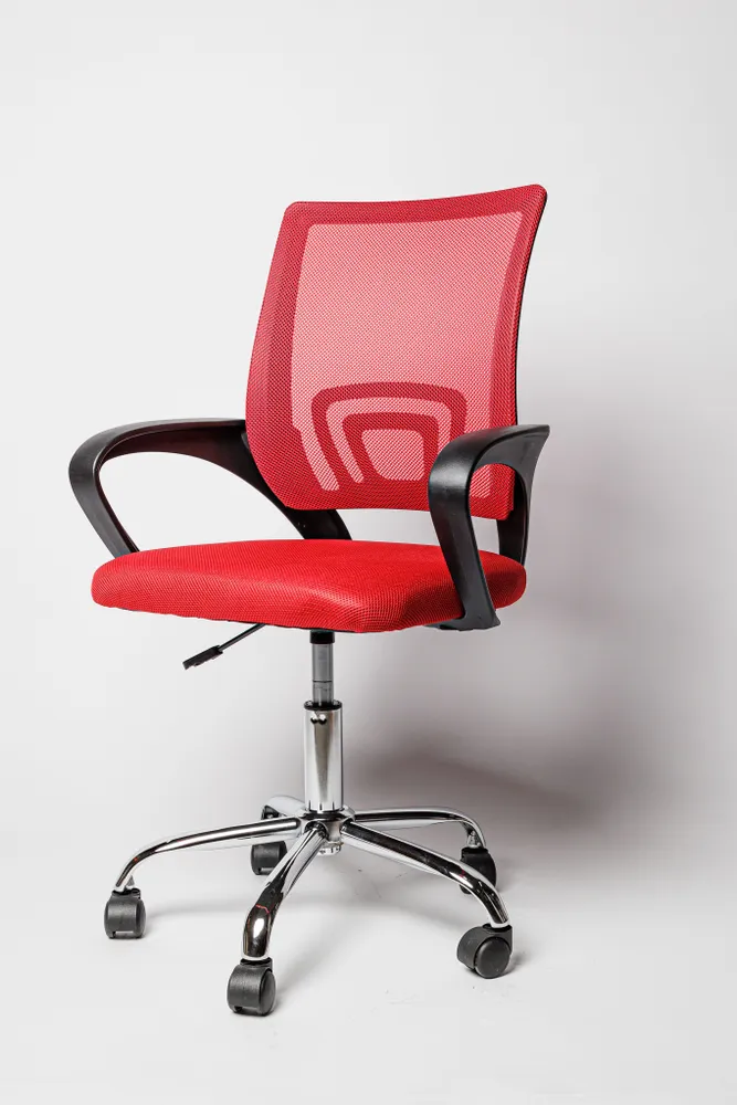 Кресло офисное Симпл Офис BN 7166 Хром черный/красный