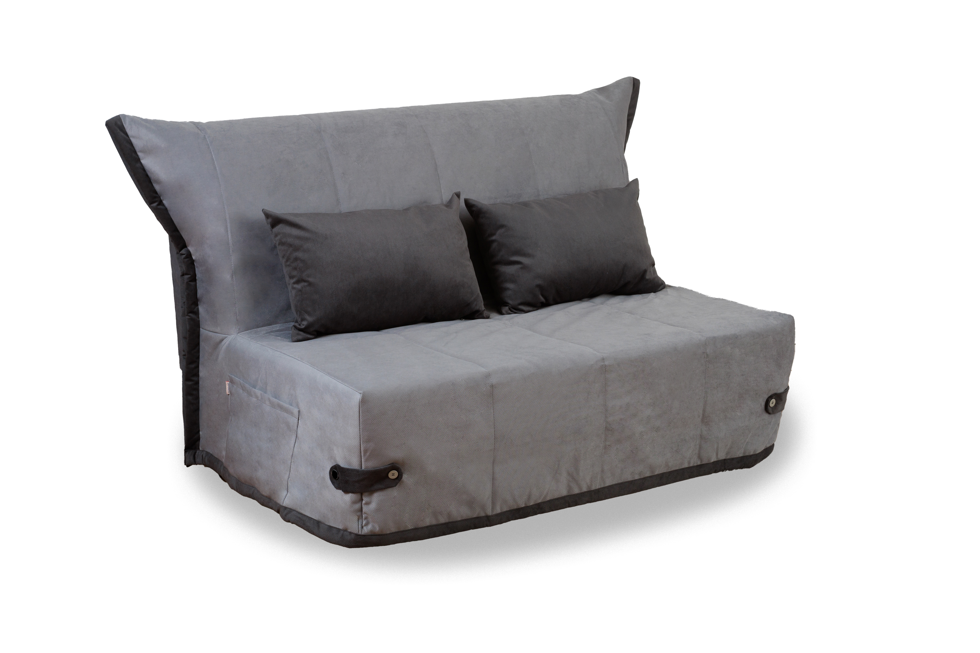 Диван-кровать Союз Мебель 120 см, серый текстильный двухместный