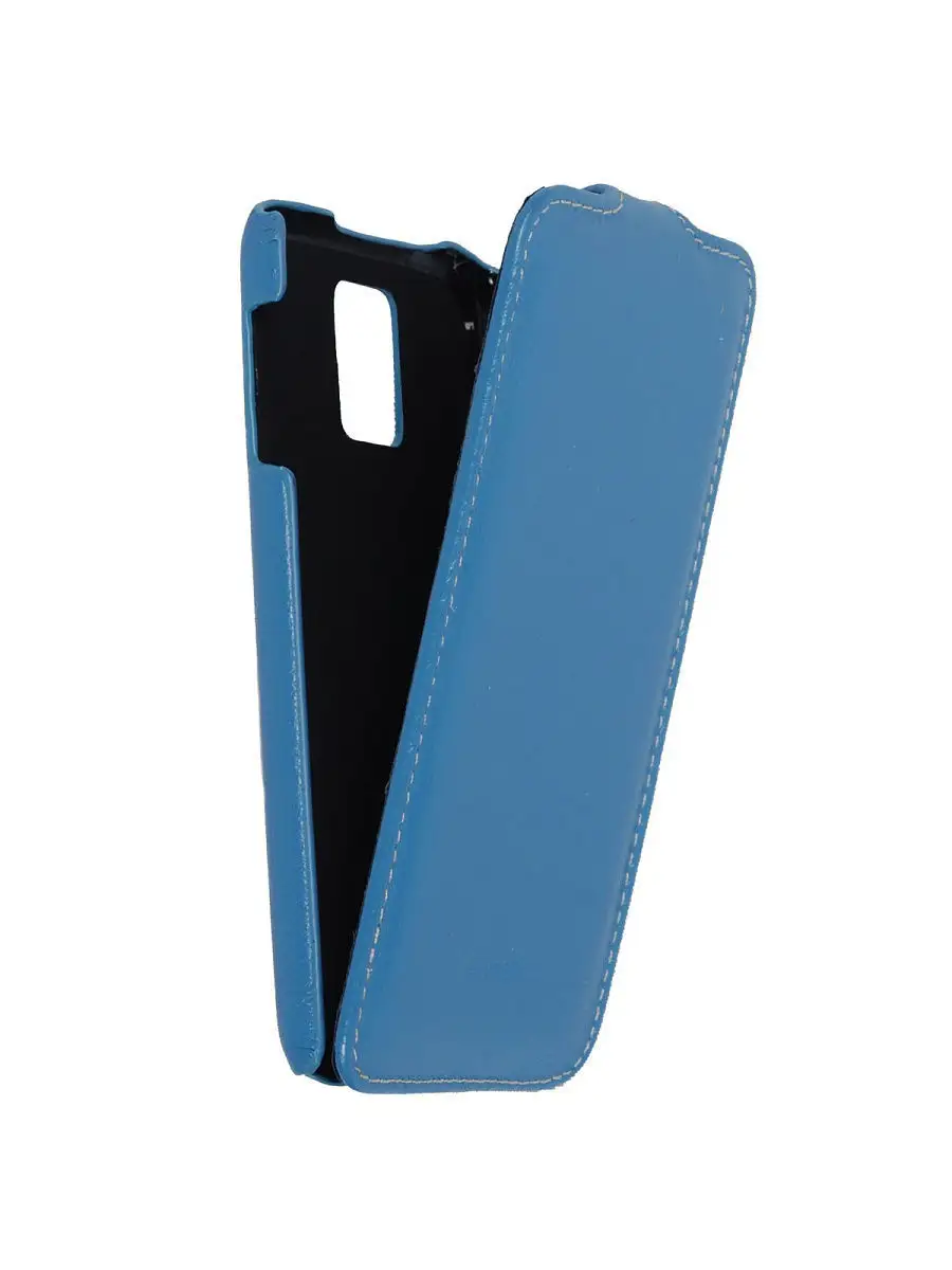 Кожаный чехол книжка Melkco Jacka Type для Samsung Galaxy S5 голубой
