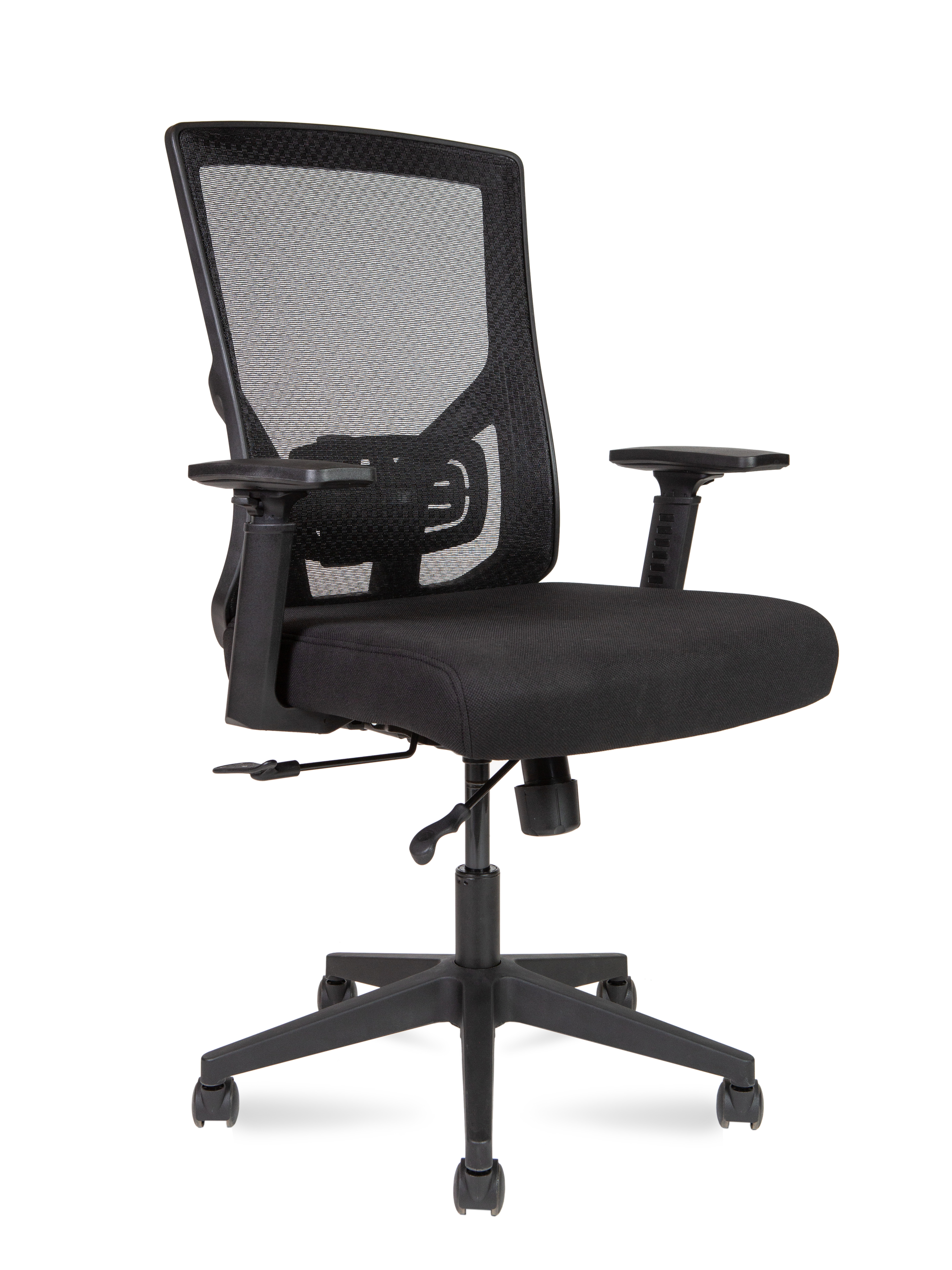 Кресло офисное Norden Гарда LB черный пластик / черная сетка / черная сидушка