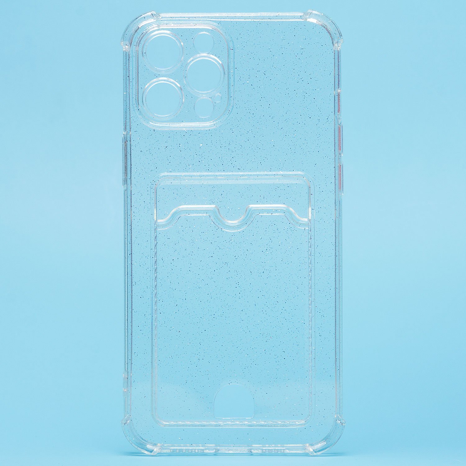 Чехол iPhone 12 Pro Max силиконовый с картхолдером №5 <прозрачный>