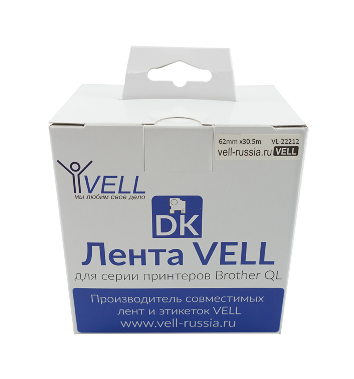 Лента Vell VL-B-DK 22212 Brother DK22212 для QL570/710W/720NW/800/810W