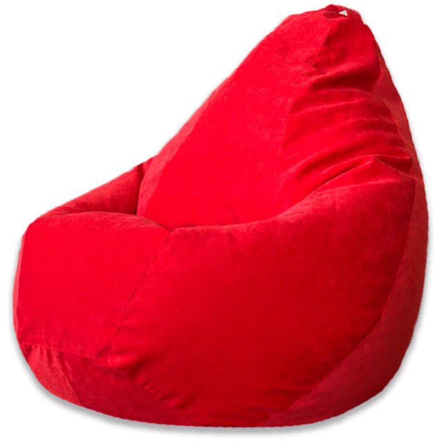 Кресло-мешок DreamBag Груша L (4 категория, Микровельвет) Красный