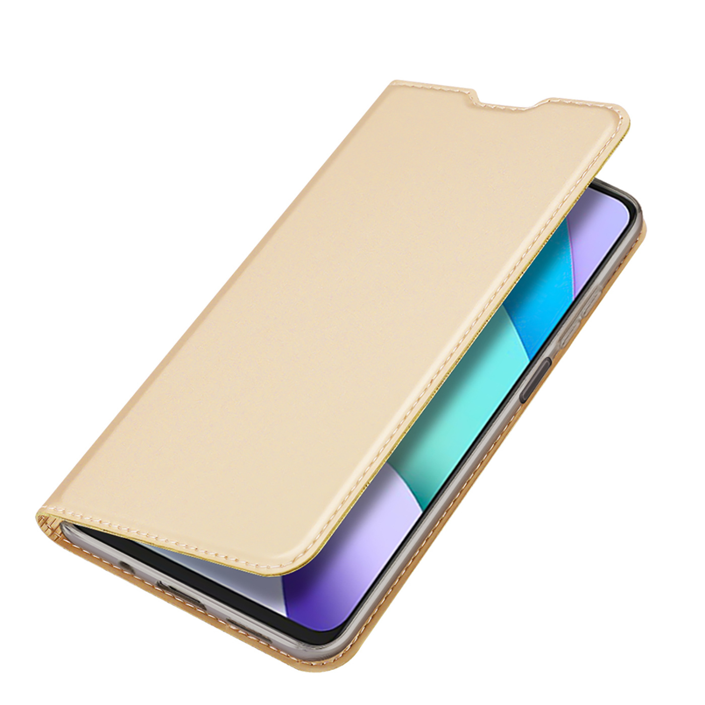 Чехол книжка для Xiaomi Redmi 10, Dux Ducis Skin Pro золотой