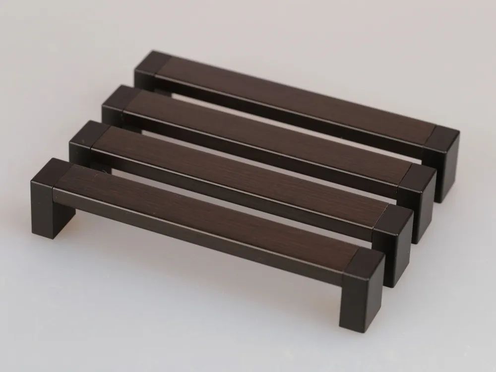 Ручка-скоба мебельная BRANTE черный/венге, комплект 2шт, С19(96)