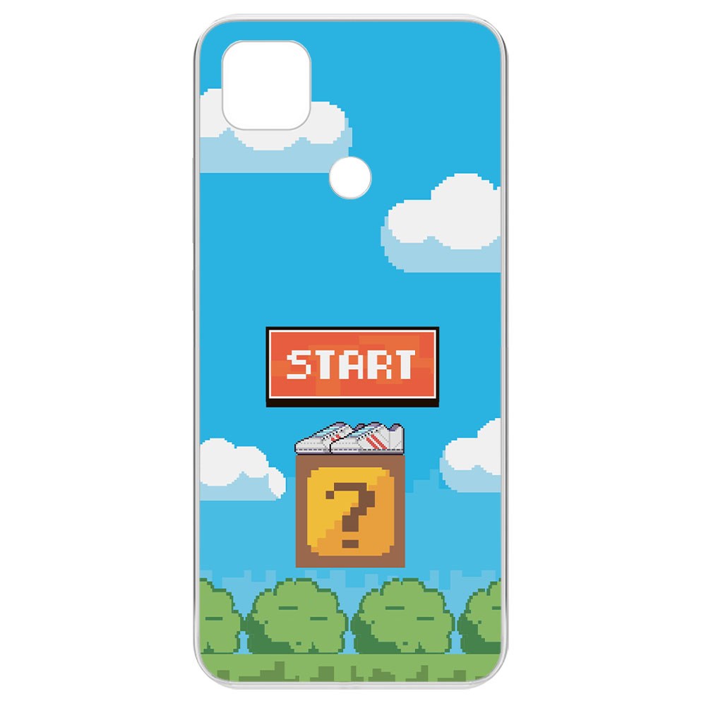 Чехол-накладка Krutoff Clear Case Кроссовки детские 8-Бит для Xiaomi Redmi 9C