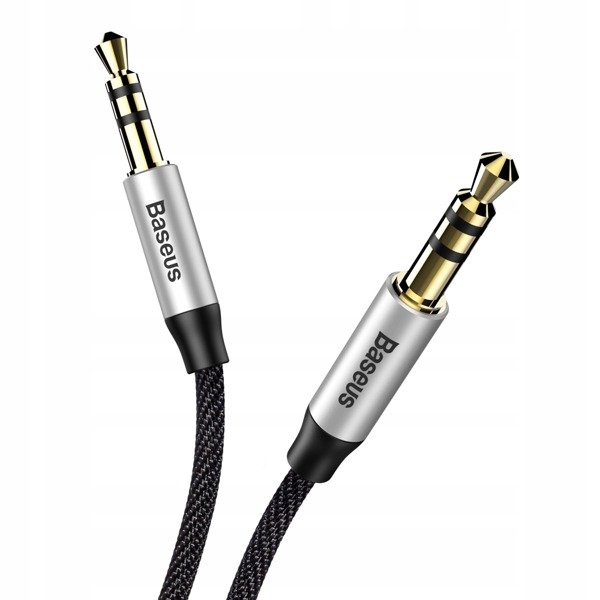 Кабель Baseus Yiven Audio Cable M30 1 метр Серебристый - Черный (CAM30-BS1)