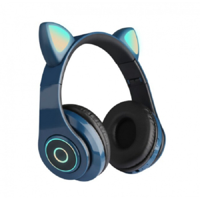 Наушники светодиодные кошачьи уши HL89 CAT EAR (СИНИЕ)