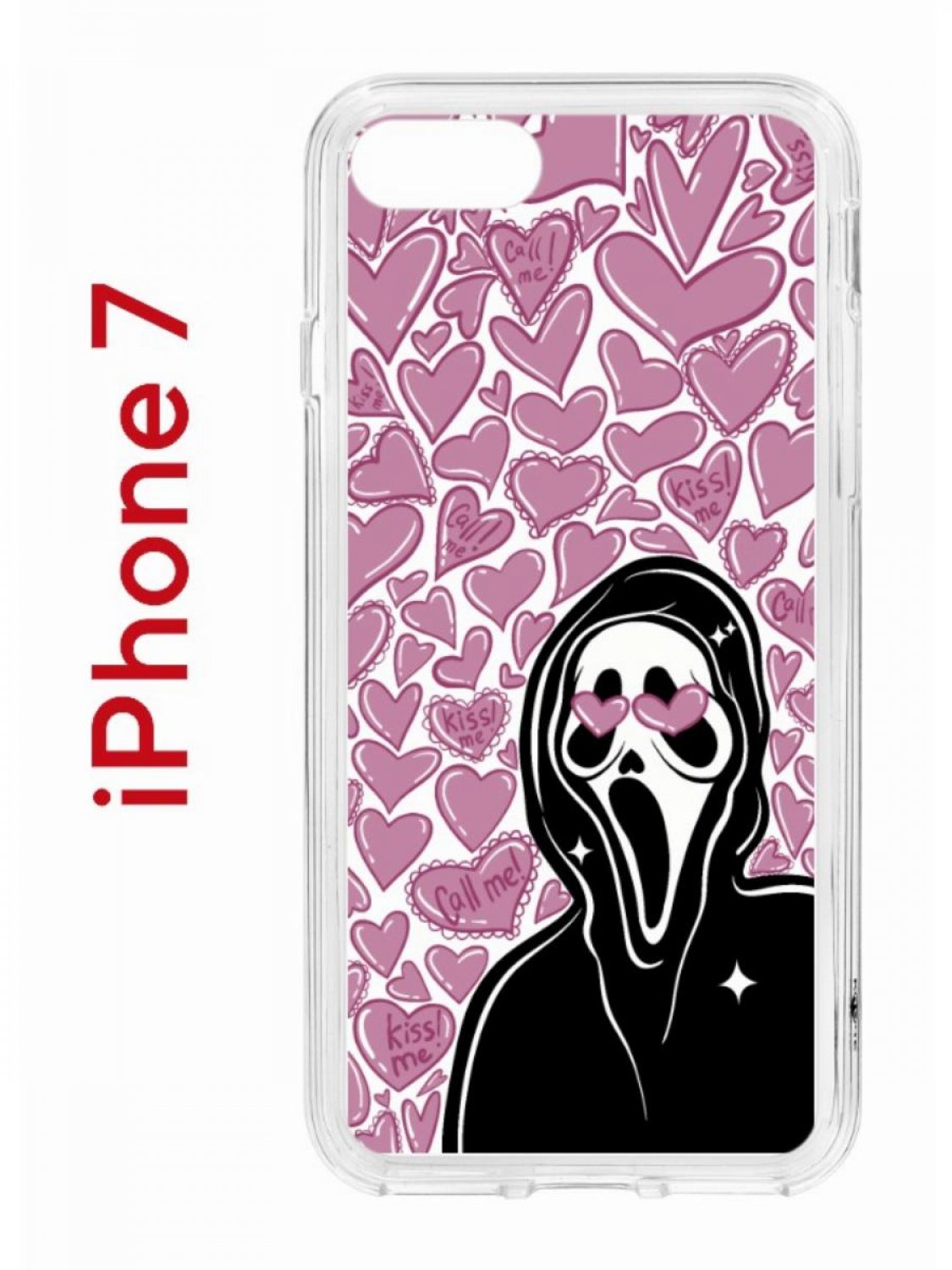 Чехол на iPhone 7,8,SE 2020 2022 Kruche Print Любовь и Крик, бампер с защитой камеры