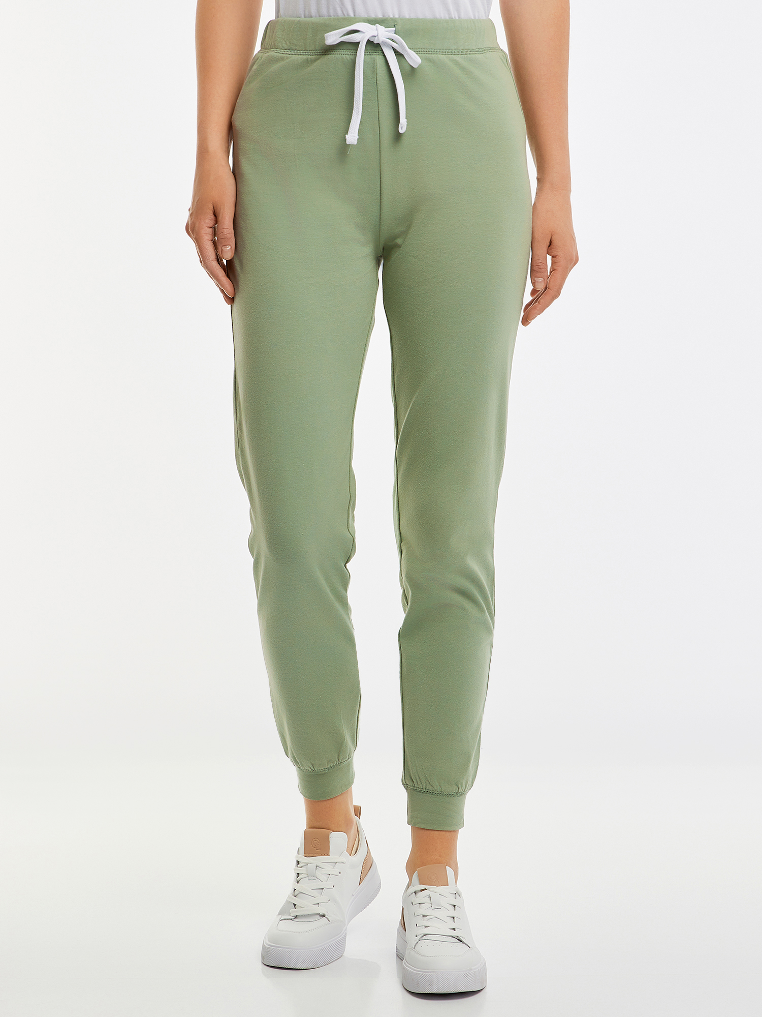 Спортивные брюки женские oodji 16701082 зеленые XS
