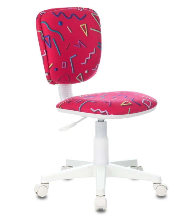 Кресло детское Бюрократ CH-W204NX, на колесиках, ткань, розовый [ch-w204nx/stick-pk]