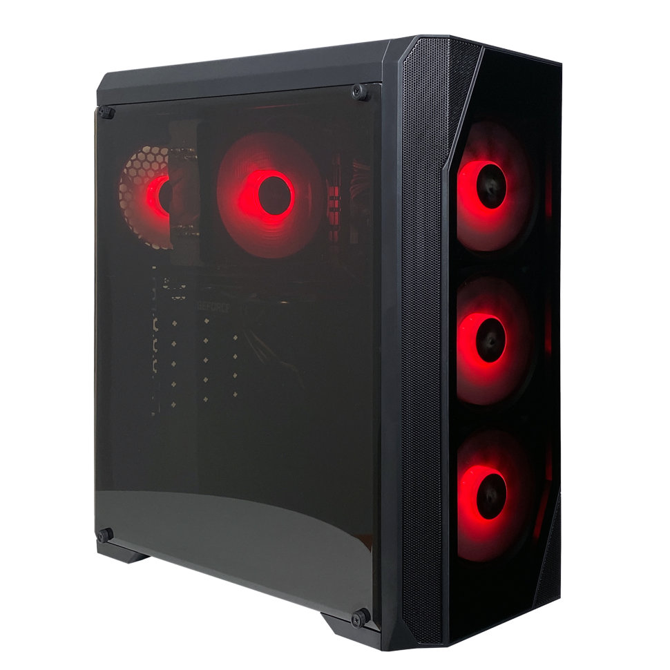 Настольный компьютер Robotcomp М16 2.0 Magic Red black/red
