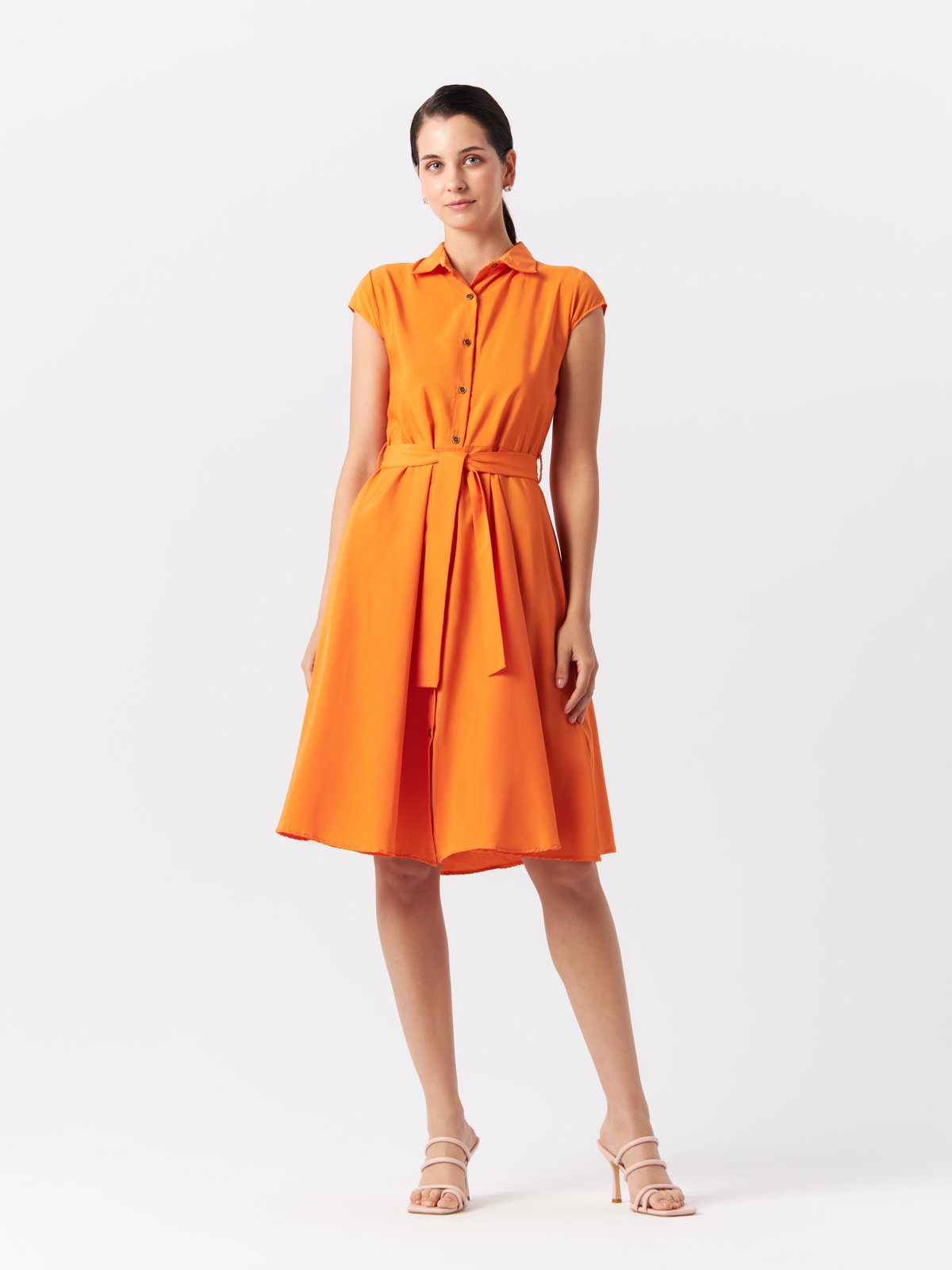 Платье женское Chezalou 416VGN2209 оранжевое M