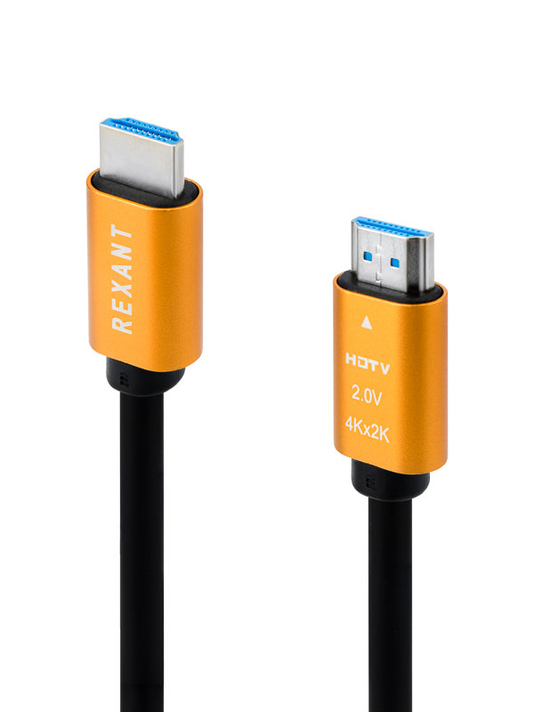 Кабель Rexant HDMI - HDMI, 1м золотистый (17-6102)