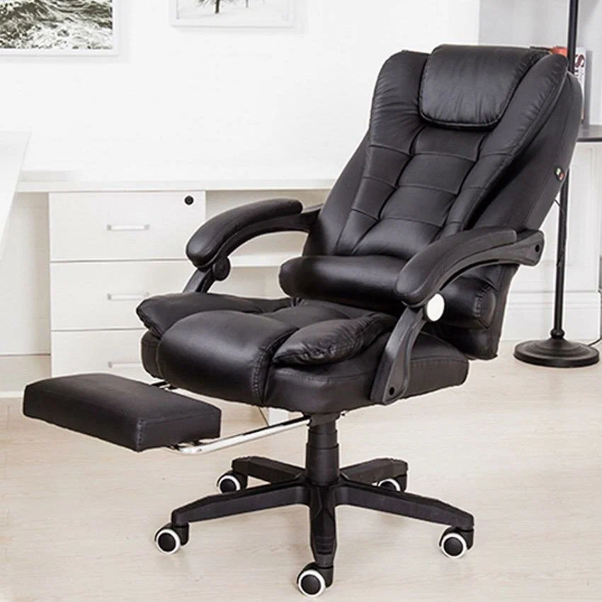 Офисное компьютерное кресло Braunsport VAO, с вибромассажем, с подножкой, черный