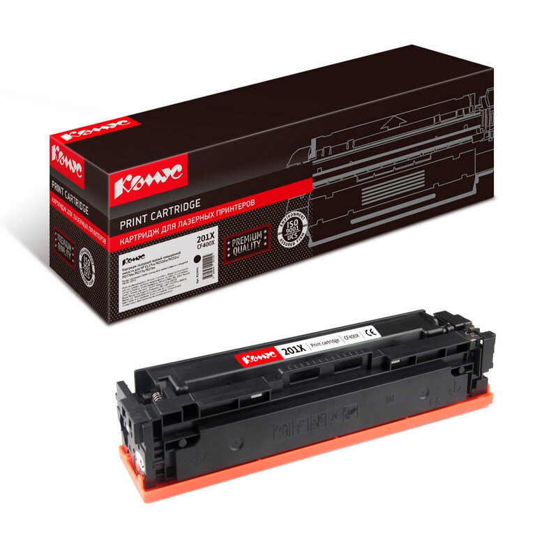 Картридж для лазерного принтера Комус 201X CF400X (855945) черный, совместимый