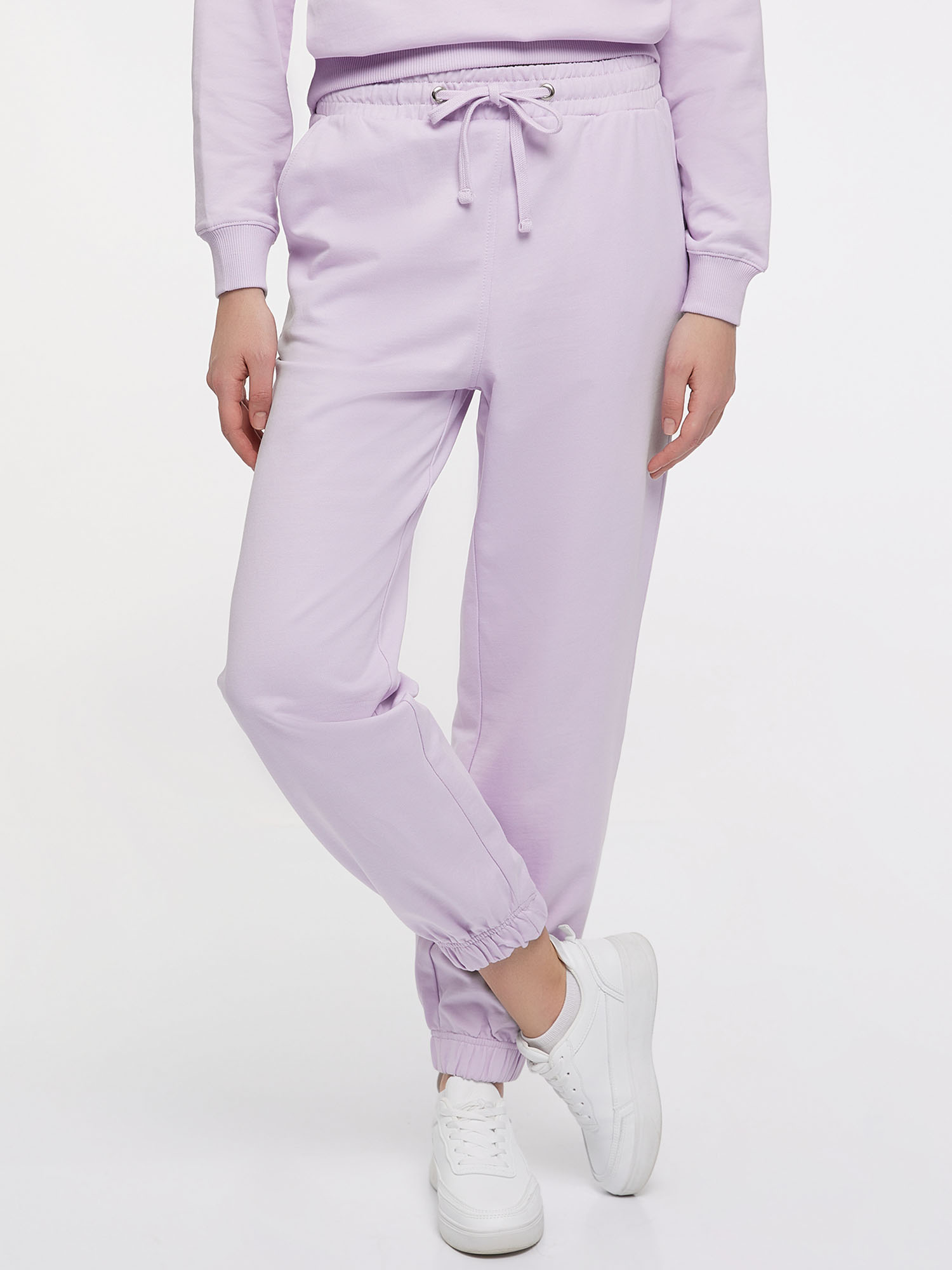 Спортивные брюки женские oodji 16701086-3 фиолетовые M