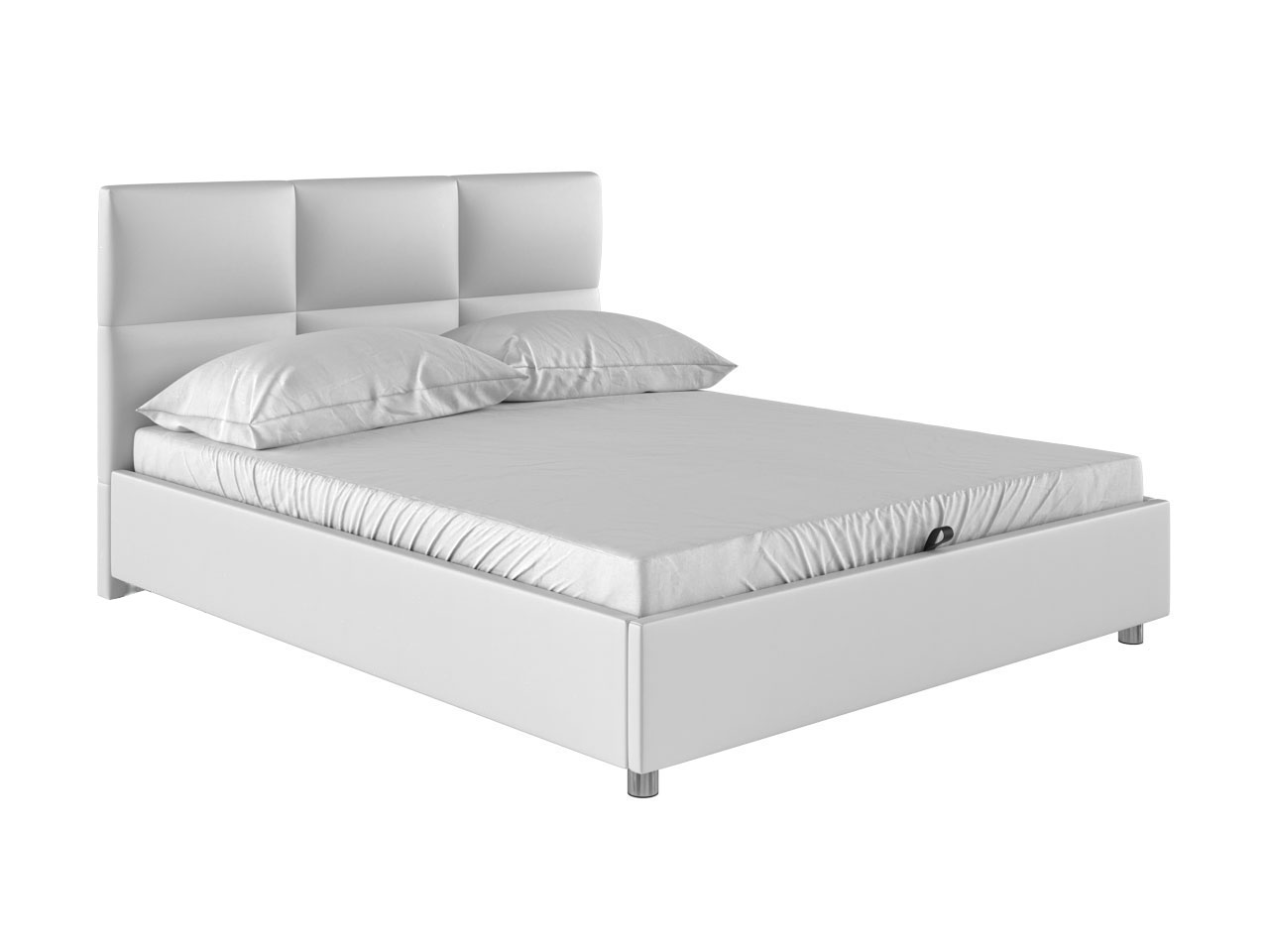 Кровать с подъемным механизмом Первый Мебельный Паулина Белый, экокожа    180х200 см