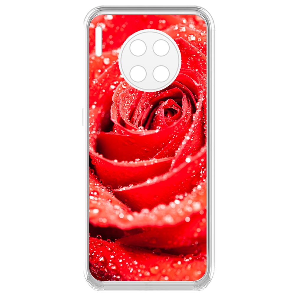 Чехол-накладка Krutoff Clear Case Роза для Huawei Mate 30