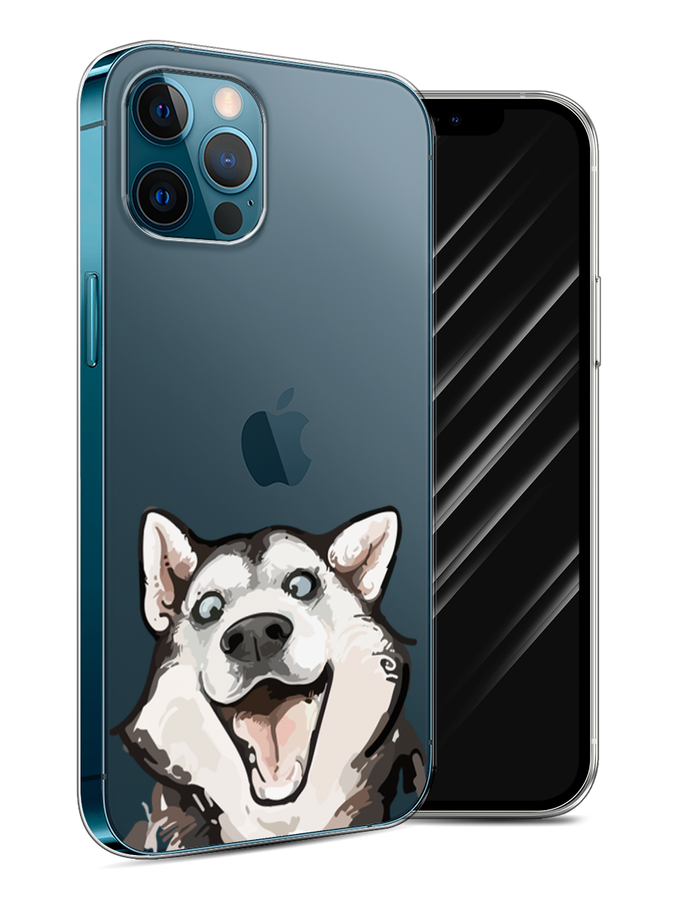 Чехол Awog на Apple iPhone 12 / Айфон 12 "Радостный хаски"