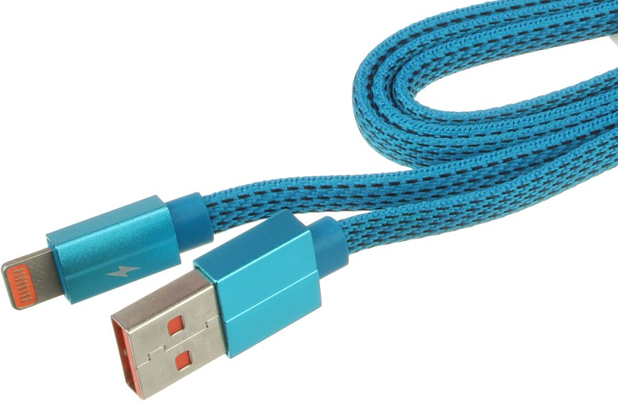 Дата-кабель Radiosfera USB - Lightning 1 м, голубой