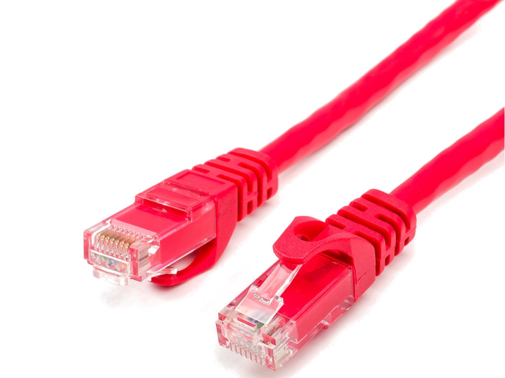 Сетевой кабель ATcom UTP cat.6 RJ45 3m Red AT9216