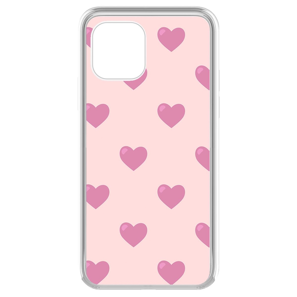 Чехол-накладка Krutoff Clear Case Пурпурные сердца для iPhone 11 Pro