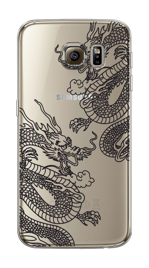 Чехол на Samsung Galaxy S6 edge "Два китайских дракона"