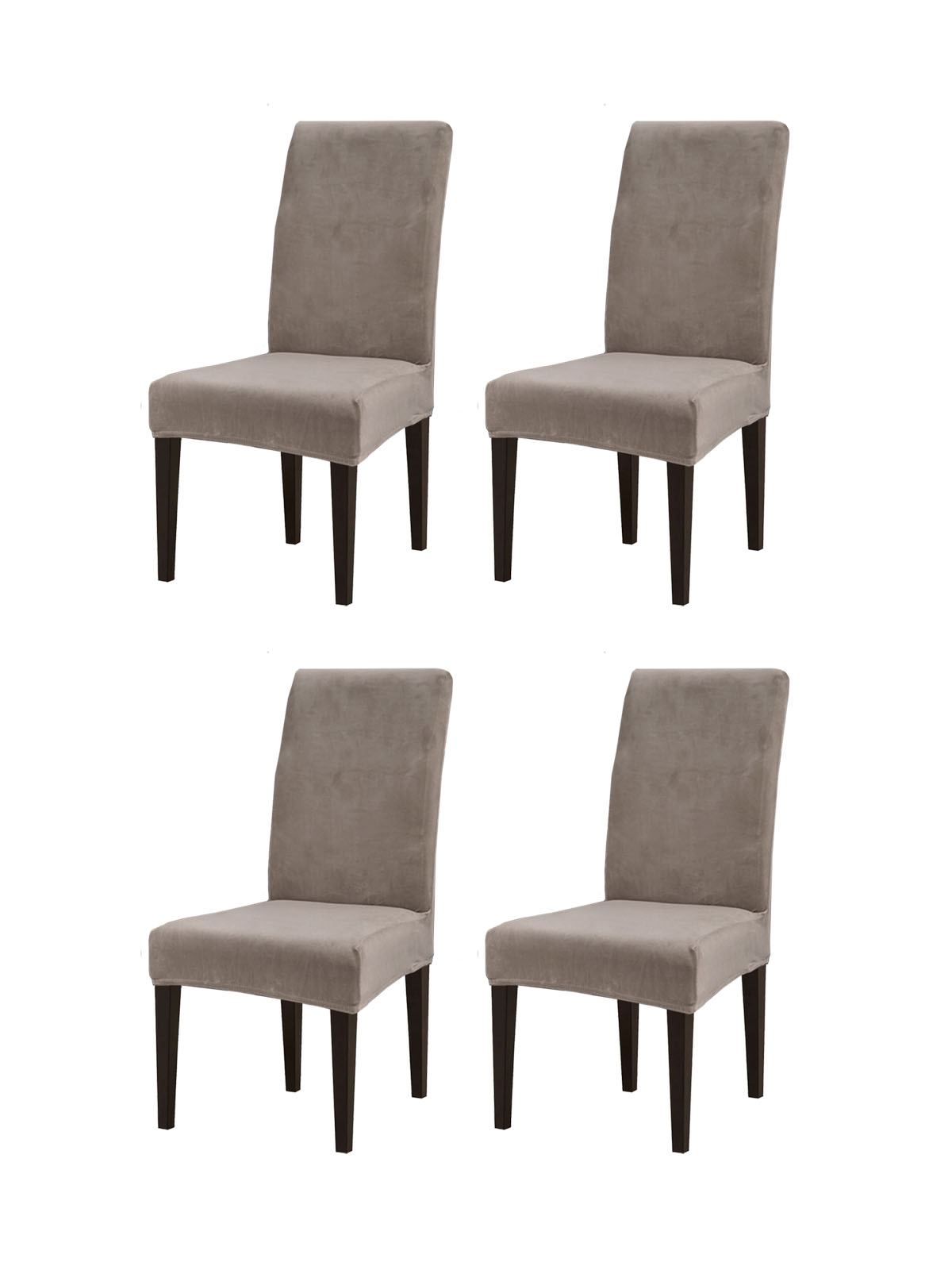 Комплект чехлов на стул со спинкой LuxAlto Вельвет 4шт 10709