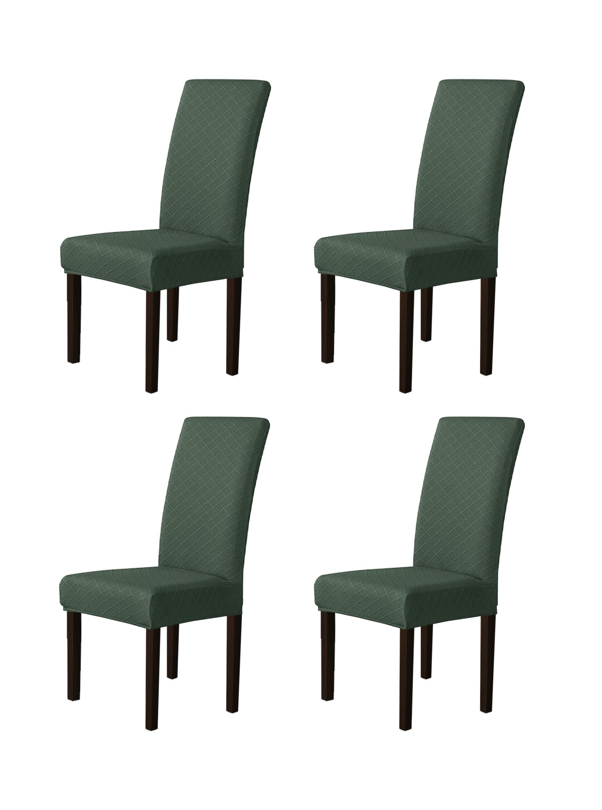 Комплект чехлов на стул со спинкой LuxAlto Fukra Rhombus 4шт 10637