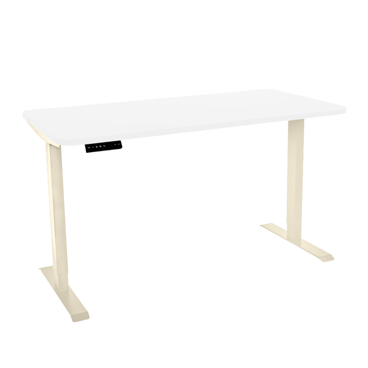 Письменный стол LuxAlto с электроприводом 140x70см, Белый/Слоновая кость 2AR2, 34298