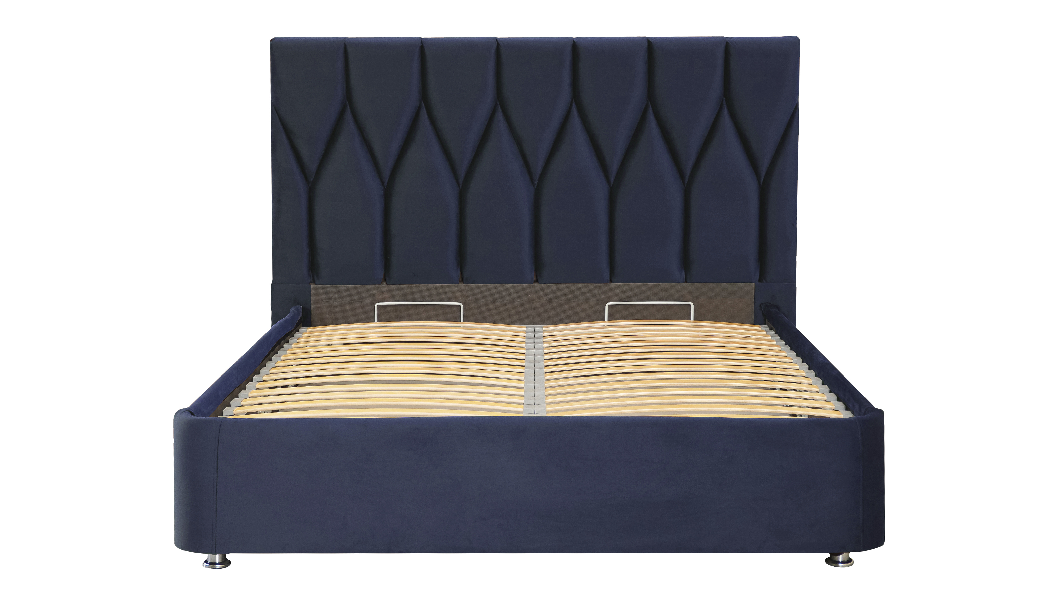 Двуспальная кровать ARMOS с ПМ Alice mini Велюр Vip 10 синий 160х200