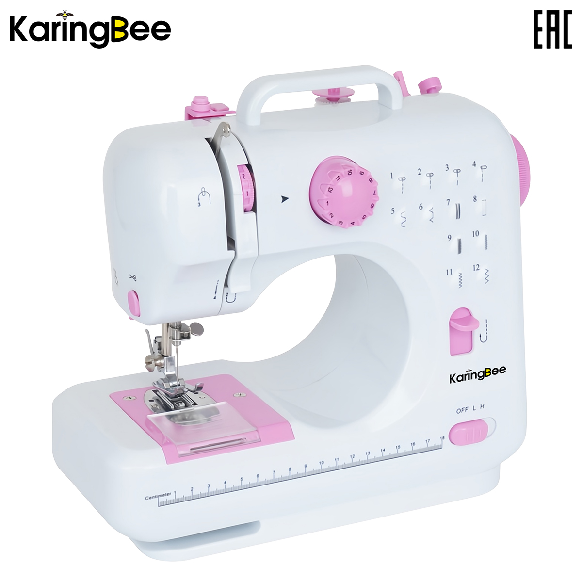 Швейная машина Karingbee FHSM-505 белый, розовый