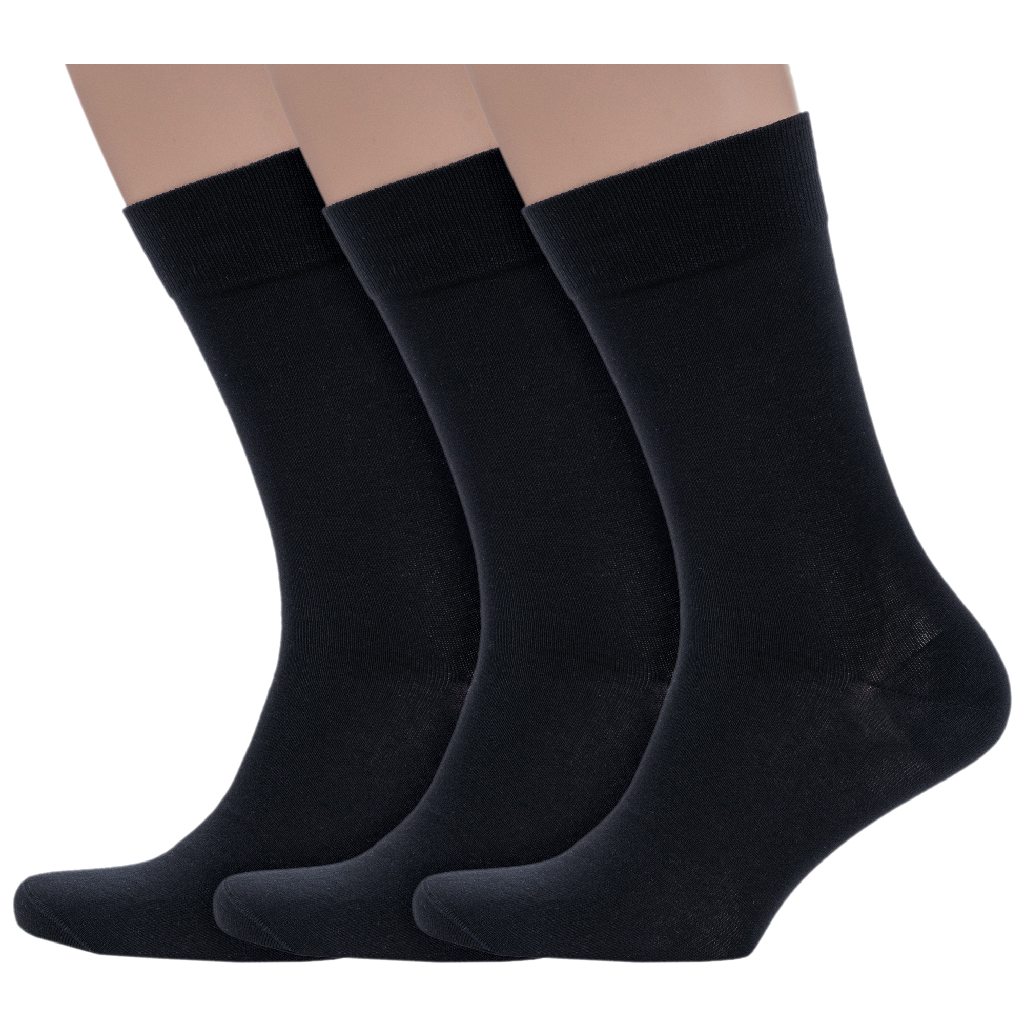 Комплект носков мужских Grinston socks 3-15D2 черных 31