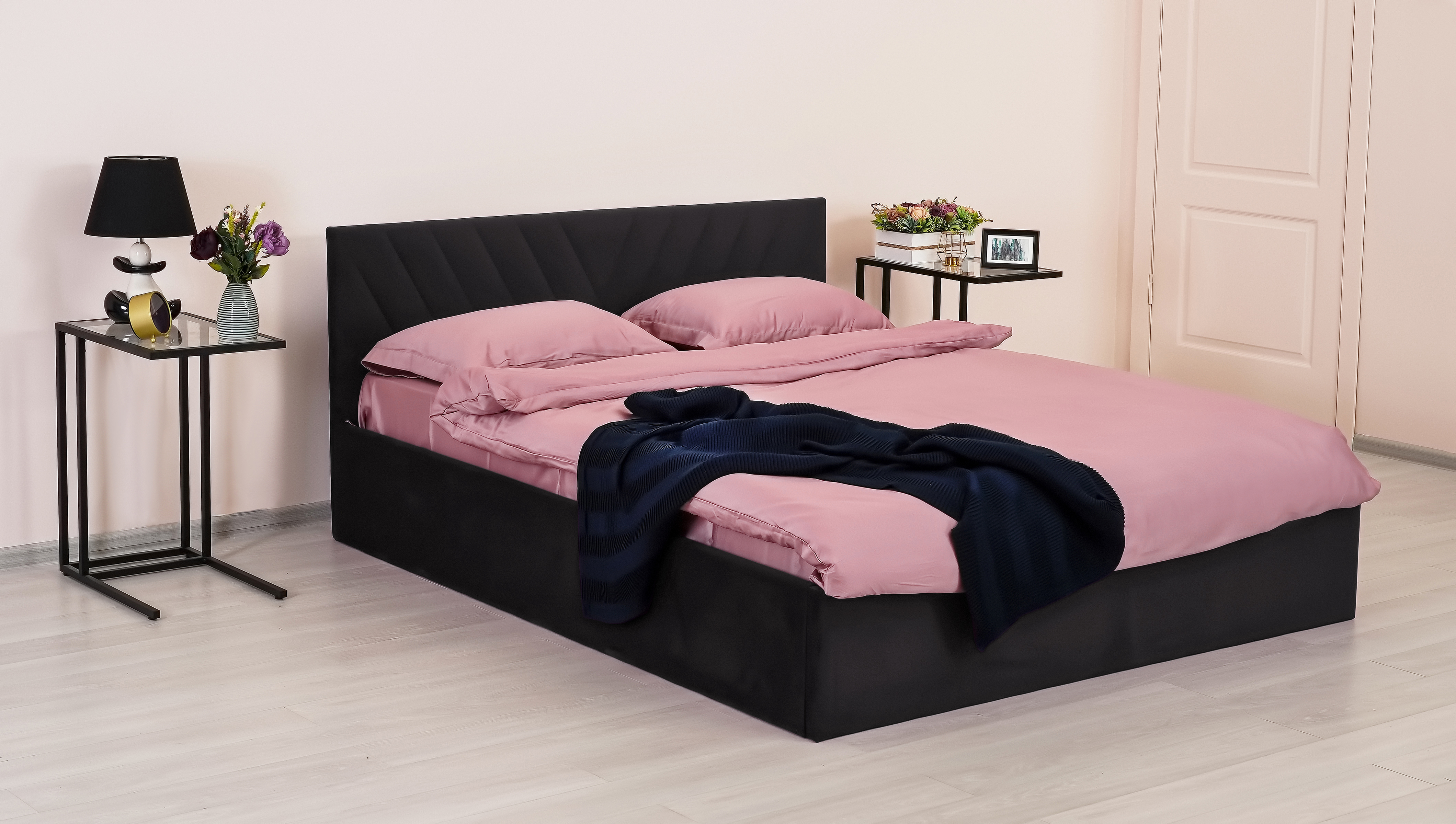 Двуспальная кровать ARMOS без ПМ Grace Велюр Vip 3 серый 140х200