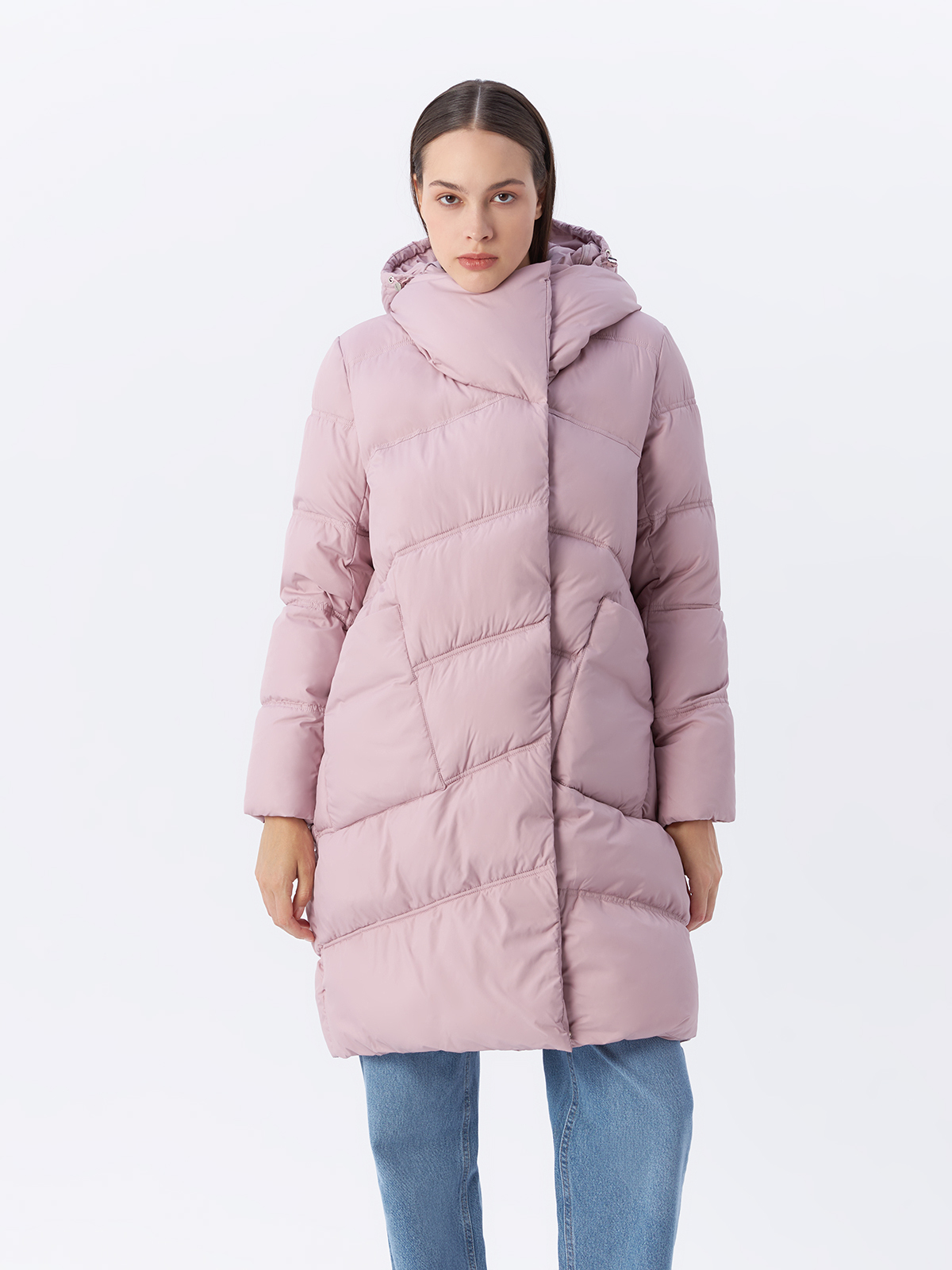 Пальто женское Veralba VEF-1184MW розовое 52