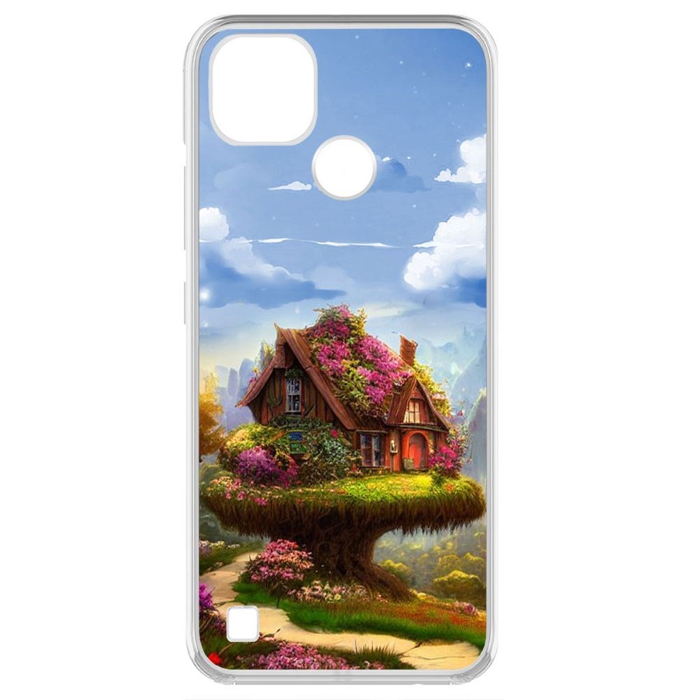 Чехол-накладка Krutoff Clear Case Дом на дереве для Realme C21Y