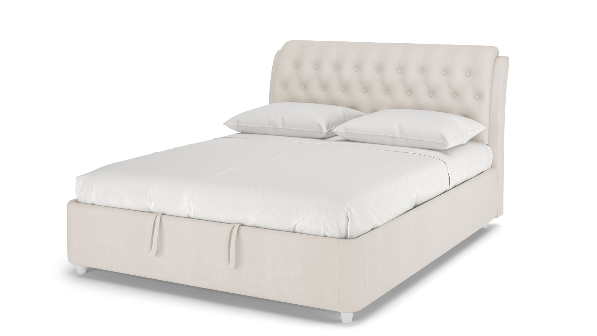 Двуспальная кровать ARMOS без ПМ Ellen 2 Велюр Vip 2 серый 160х200