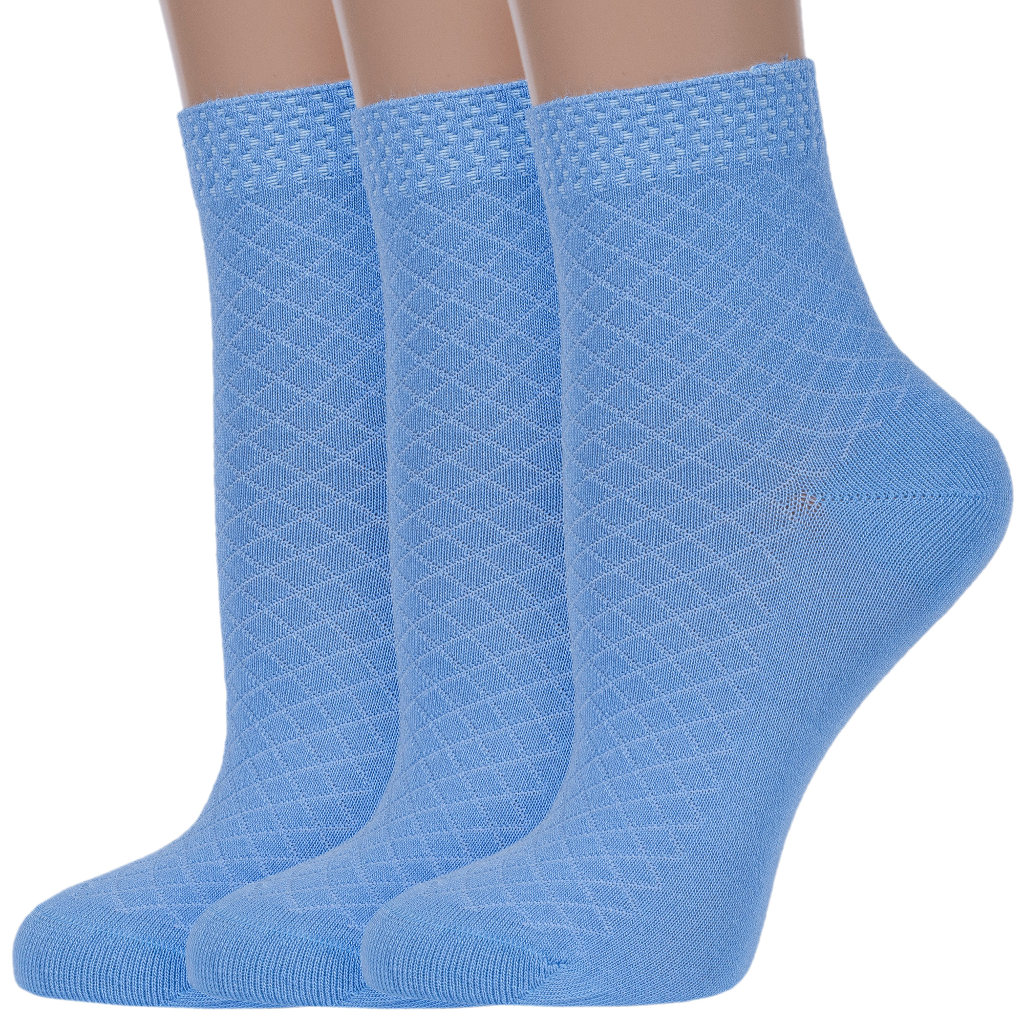 Комплект носков женских ХОХ 3-G-223 голубых 25