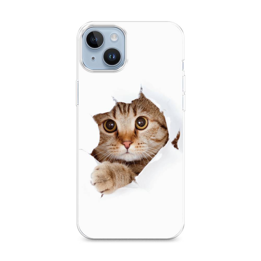 Чехол на Apple iPhone 14 Plus "Кот и бумага"