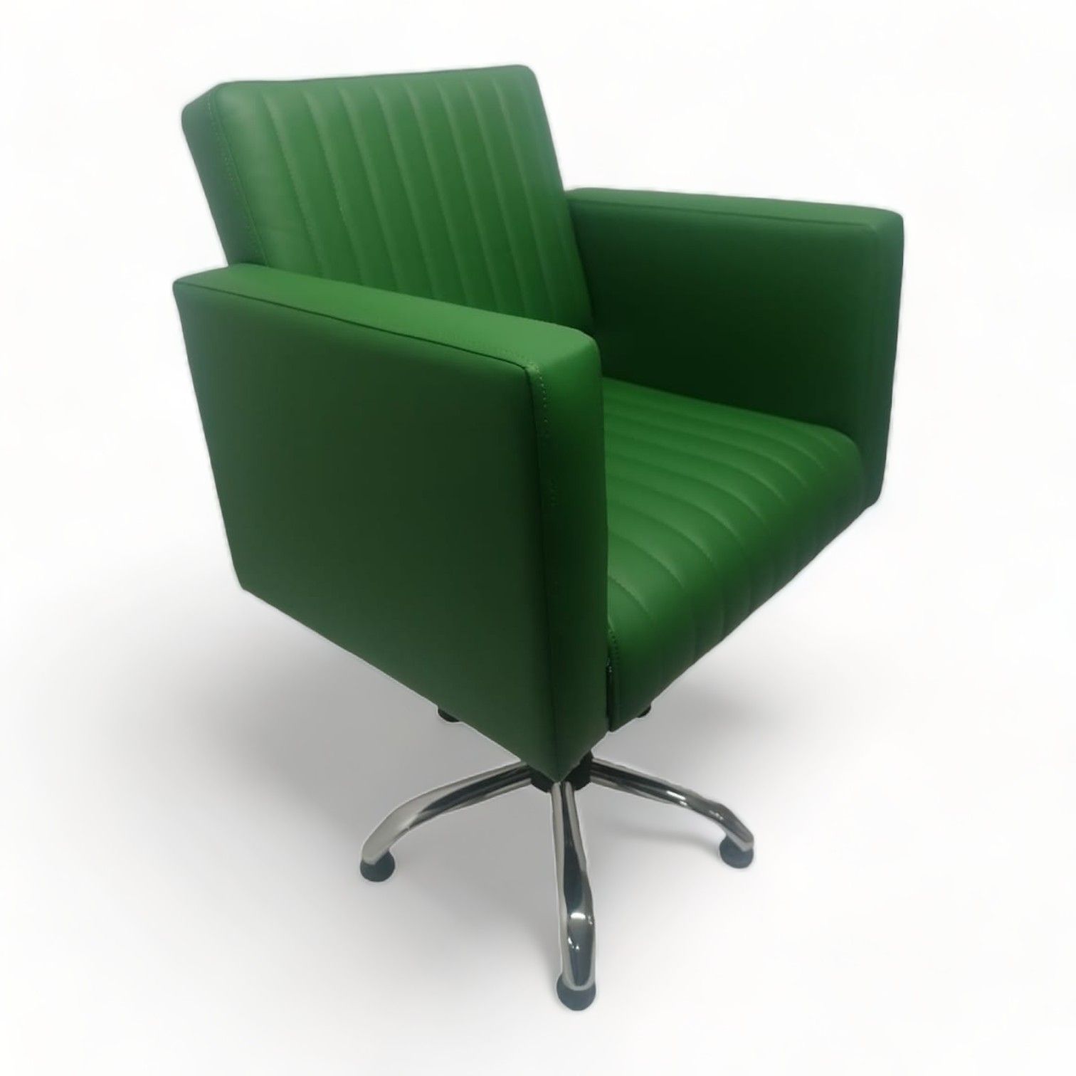 Парикмахерское кресло Фьюжн, зеленый, Гидравлика пятилучье