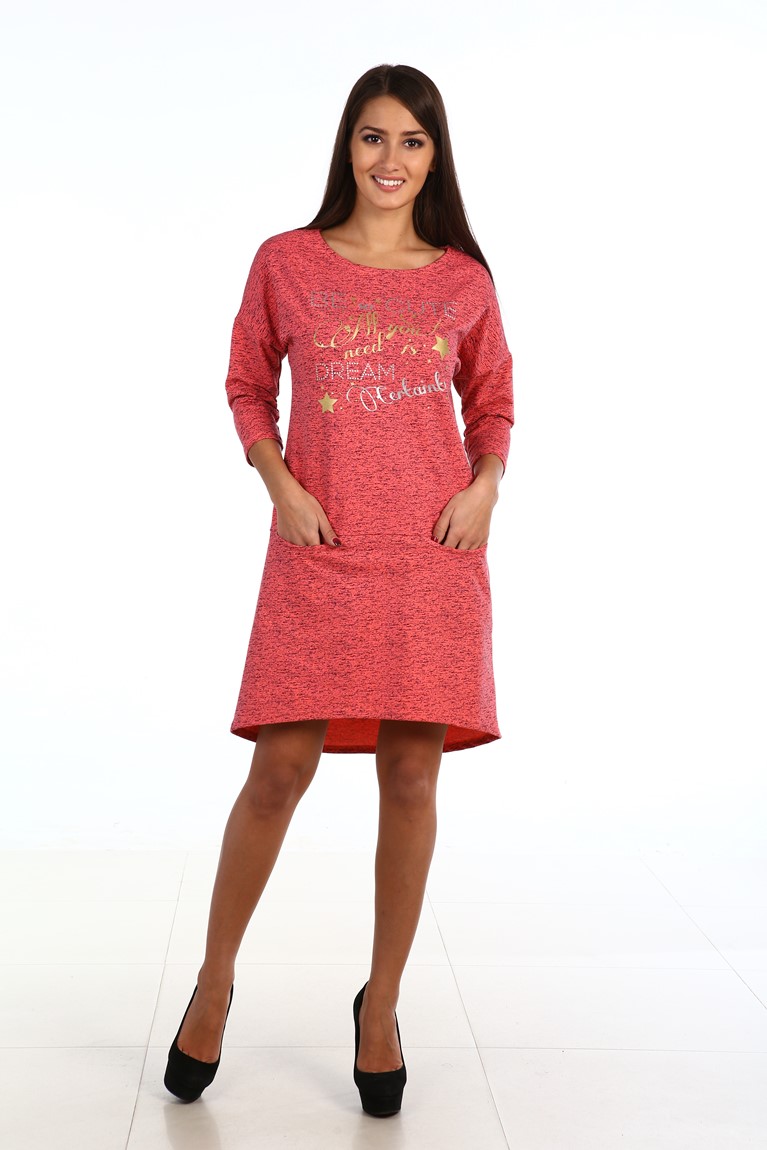 Платье женское Новое кимоно 6-80 розовое 56 RU