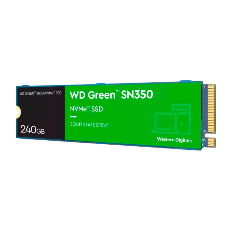 SSD накопитель WD Green SN350 M.2 2280 240 ГБ (WDS240G2G0C)