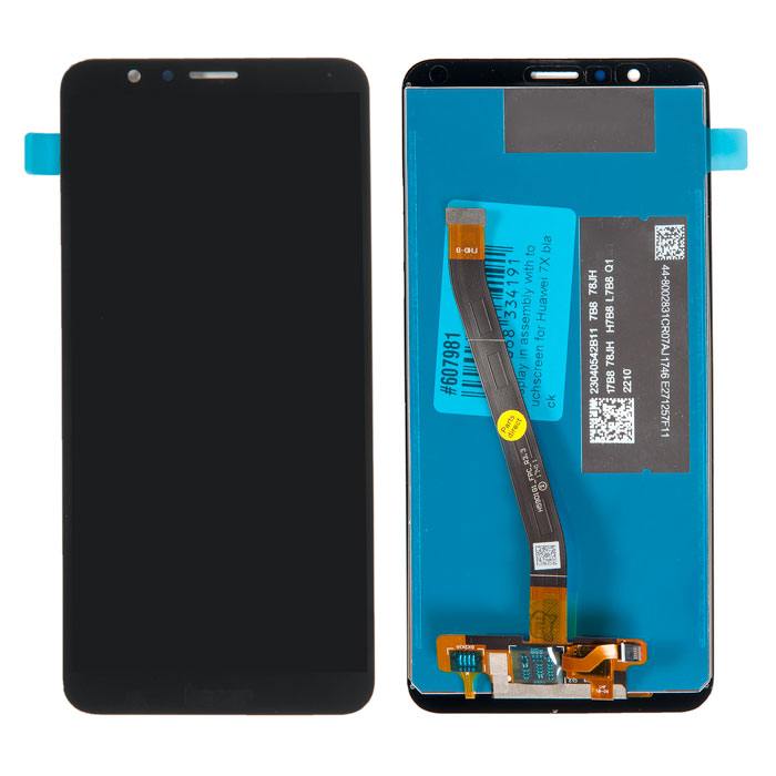 Дисплей в сборе с тачскрином для Huawei Honor 7X, черный