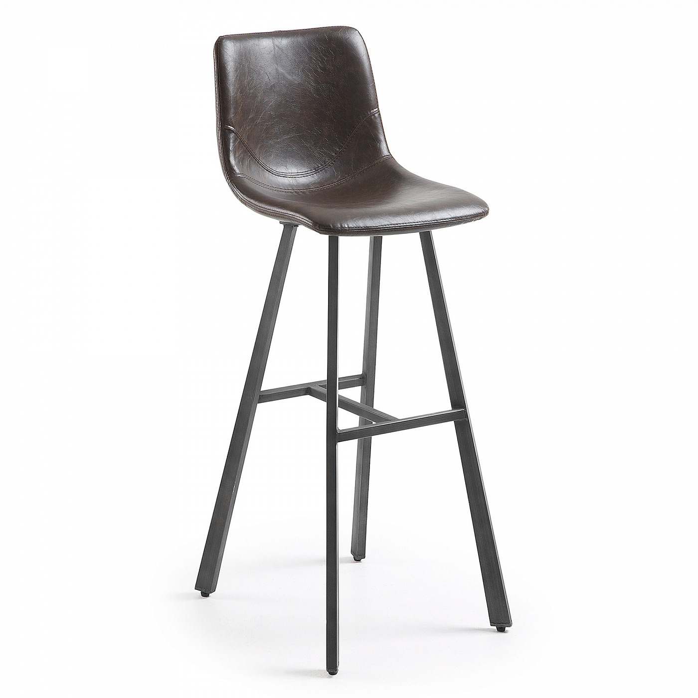 Барный стул La Forma 52532, черный/темно-коричневый